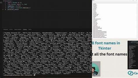 Tkinter Fonts List Use And Customize For Your Gui