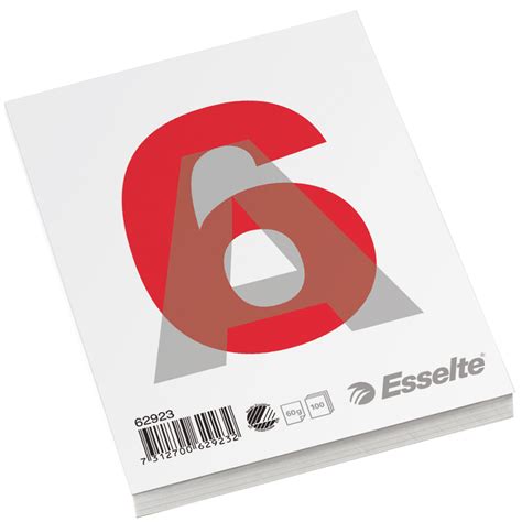 Esselte Glue Bound Notepad A6 60g 100 Sheets Unruled Pen Store