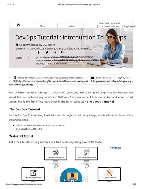 Devops Tutorial Introduction To Devops Edureka Pdf Software