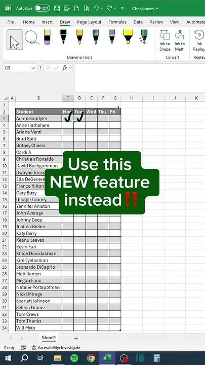 Checkboxes In Excel‼️ Youtube