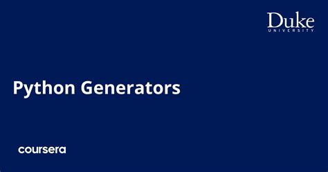 Python Generators