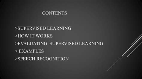 Supervised Learning And Speech Recognitionpptx
