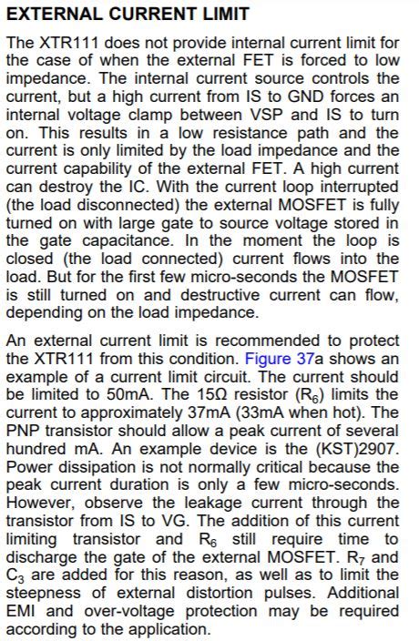 XTR EVM Current Output Protection When Shorted To VSP And GND Amplifiers Forum