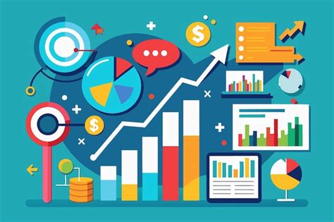 Premium Vector Colorful Data Visualization With Upward Trending Line