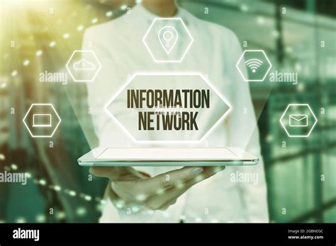Sign Displaying Information Network Word Written On Computers Were