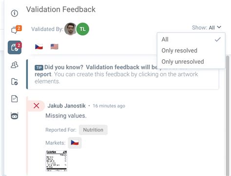 How To Filter Validation Feedbacks