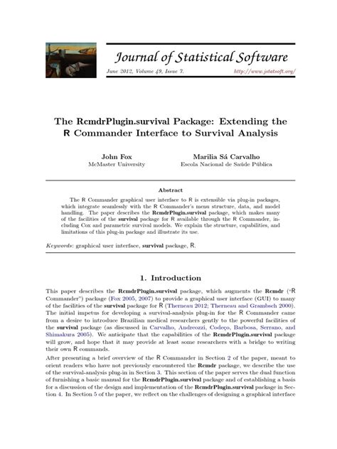 survival analysis r commander tutorial pdf download free pdf