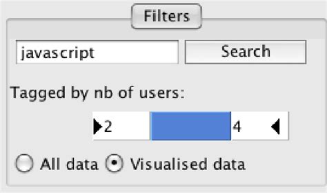 A Shows The Filter Pane With A Search Box A Slider For The Number Of Download Scientific
