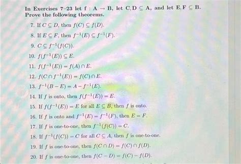 Solved In Exercises 7 23 Let F A B Let C D C A And