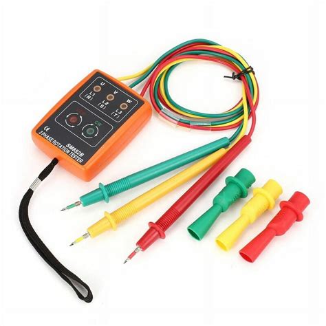 phase sequence meter led indicator and sequence detector for non