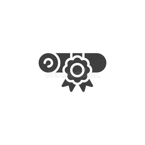 diploma certificate vector icon stock vector illustration of