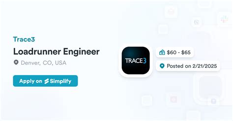 Loadrunner Engineer Trace3 Simplify Jobs