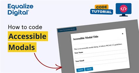 How To Code Accessible Modals And Popups Equalize Digital