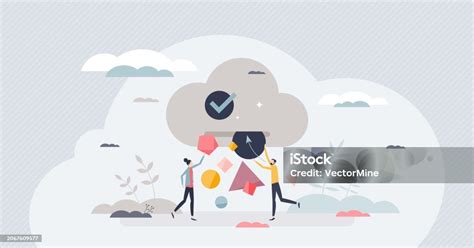 cloud storage access as data upload to server database tiny person