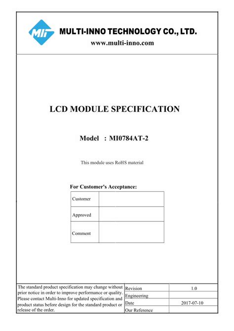 PDF LCD MODULE SPECIFICATION Panelook Com DOKUMEN TIPS