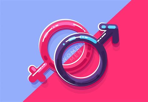 Símbolo Sexual Feminino E Masculino Gênero Masculino E Feminino Ilustração Vetorial Vetor