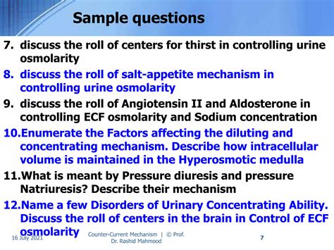 Counter Current Mechanism PPT