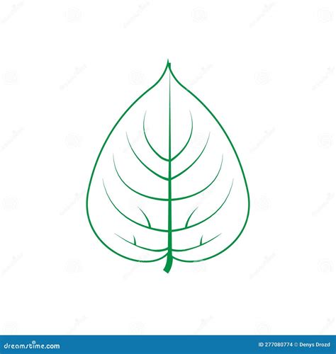 Green Leaf Vector Icon Botany Illustration Sign Ecology Symbol Eco Sign Stock Illustration