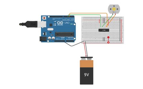 Circuit Design H Bridge And Motor Tinkercad