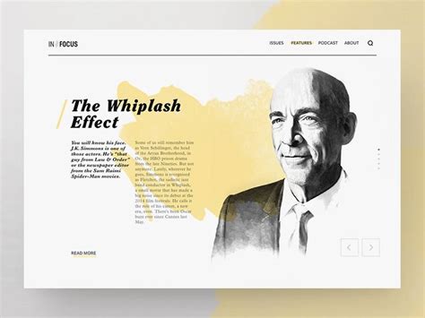 In Focus Header Panel Blog Layout Design Blog Header Design Layout Design