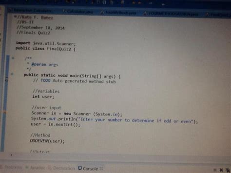 Java Program Odd Or Even I Am Kate