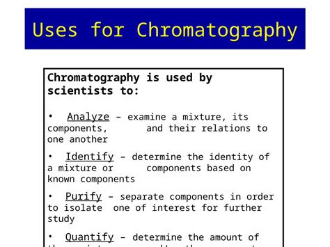 Ppt What Is Chromatography Chromatography Is A Technique For