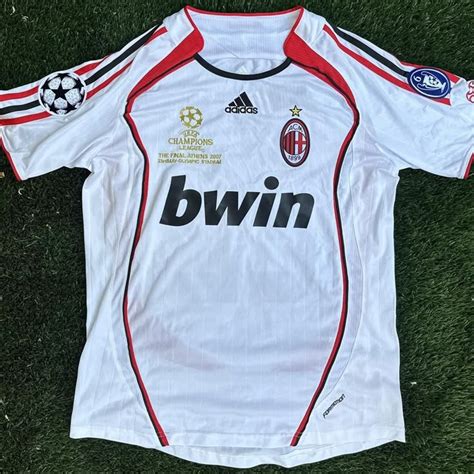 Ac Milan Kaka 22 2007 08 Champions League Final Depop Retro Football Shirts Vintage