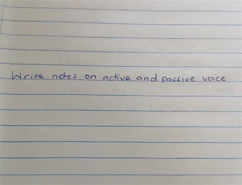 Write Notes On Active And Passive Voice Filo Write Notes On Active And Passive Voice Filo