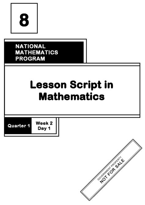 2024 Ls G8 Nmp Mathematics Q1 W2 D1 8 Quarter 1 Week 2 Day 1 National Mathematics Program