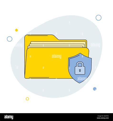 locked or encrypted document file folder flat vector icon for apps and