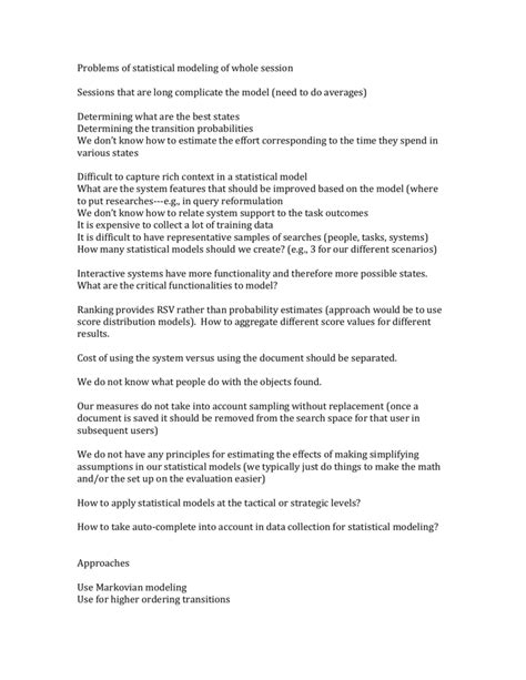 quantitative modeling of sessions