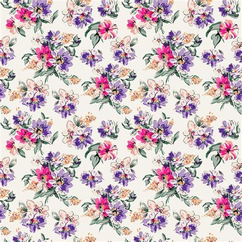 Premium Vector Floral Seamless Vector Illustration Pattern Isolated