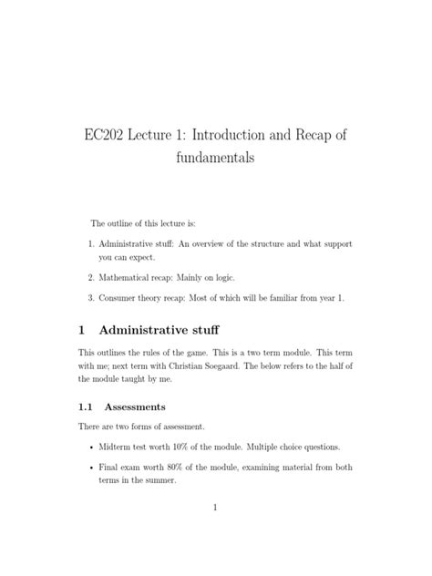 Intro Fundamentals Recap Pdf Welfare Economics Utility