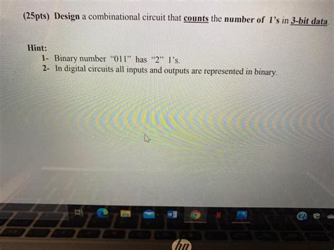 Solved Pts Design A Combinational Circuit That Counts Chegg