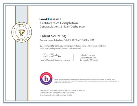 Shivani Deshpande On Linkedin Certificate Of Completion