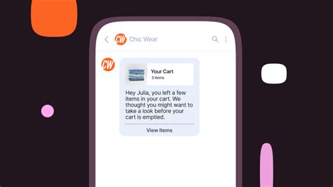 send cart abandonment notifications infobip