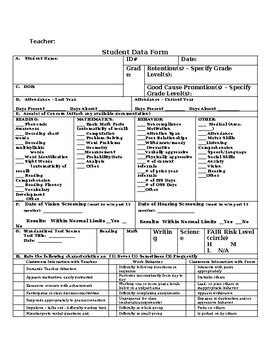RTI Forms Parent Consent For Screening Babe Data Form Editable Fillable Doc