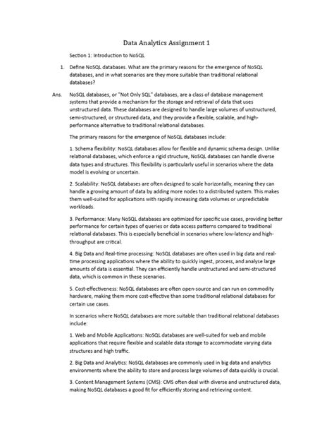 Da Assigment 1 Pdf No Sql Databases