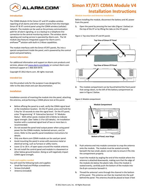 Interlogix Simon Xt Security System Installation Instructions Manual