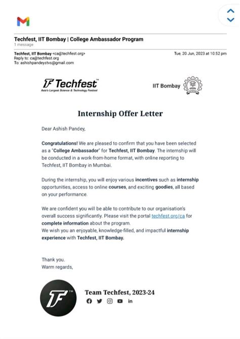 Ashish Pandey On Linkedin Internship Thankyou Connections Work