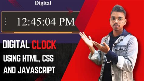 how to create a digital clock using html css and javascript in hindi 🕒