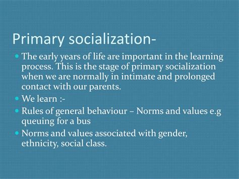 Ppt The Process Of Socialization Powerpoint Presentation Free Download Id 9104661