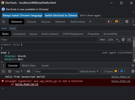 Example Can T Run Successfully Issue Python Eel Eel GitHub