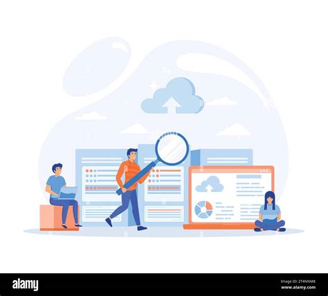 Business Technology Cloud Computing Service Concept Data Center Storage Server Connect On Cloud