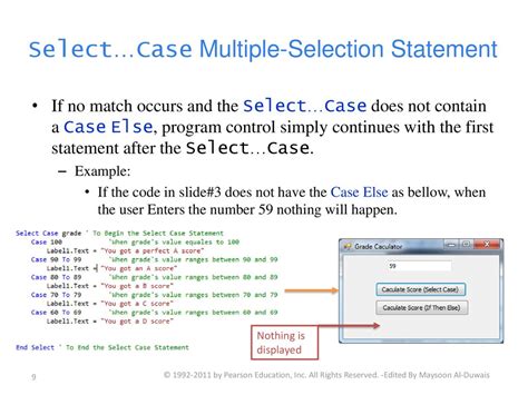 Chapter 4 Selectcase Multiple Selection Statement And Logical Operators