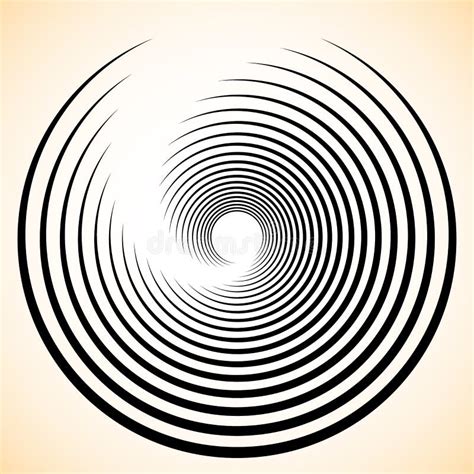 Spiral Vortex Element Concentric Radiating Lines Abstract Gr Stock Vector Illustration Of