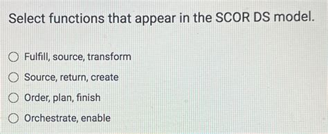 Solved Select Functions That Appear In The Scor Ds