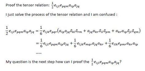 Solved Proof The Tensor Relation Zeiji Pamdipaja I Just Chegg
