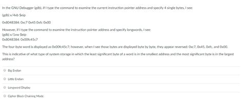 Solved In The Gnu Debugger Gdb If I Type The Command To