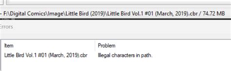 Illegal Characters Question Rcomicrackusers